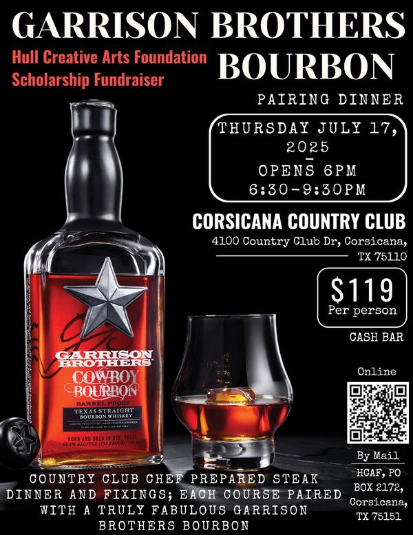 Fabulous Garrison Brothers bourbon pairing dinner to benefit the Hull ...